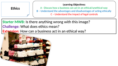 IGCSE Business - Unit 6 External Influences on Business Activity ...