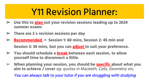 Year 11 Revision Calendar Feb - June PDF | Teaching Resources