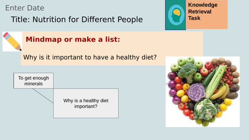 Cooking and Nutrition: Healthy Eating Assessment | Teaching Resources