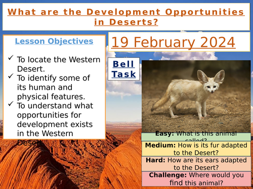 AQA GCSE Geography Hot Deserts Case Study: Opportunities and Challenges ...
