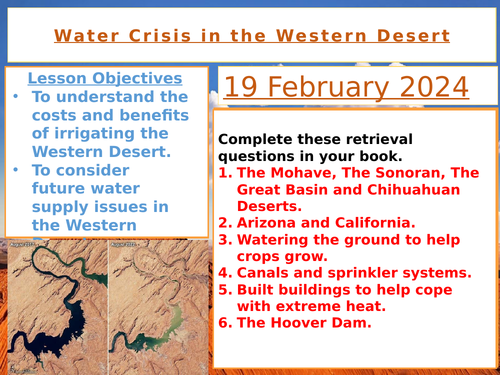 AQA GCSE Geography Hot Deserts Case Study: Opportunities and Challenges ...