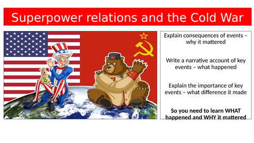 Cold war revision cards - GCSE History | Teaching Resources