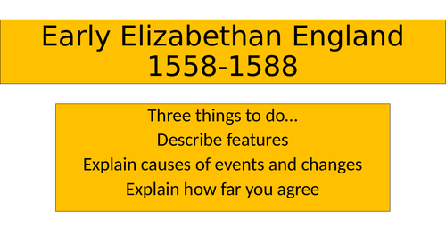 Early Elizabethan England Revision Cards - History | Teaching Resources