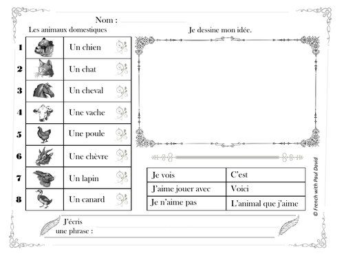 Ateliers d'écriture avec vocabulaire et images - French writing prompts ...