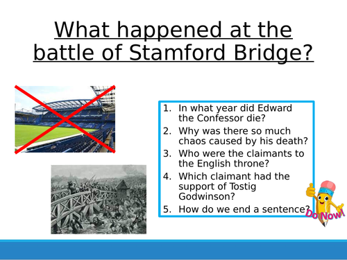 Lesson 3 - Battle of Stamford Bridge | Teaching Resources