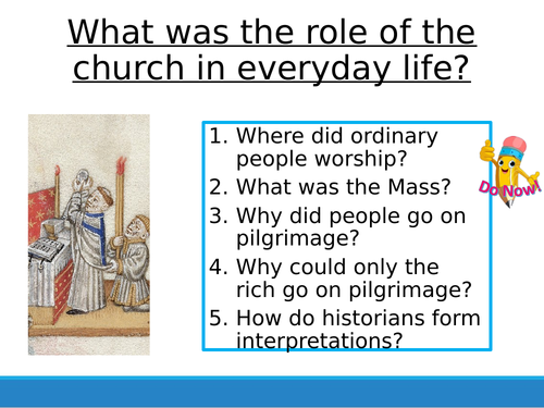 Lesson 3 - What was the role of the church? | Teaching Resources