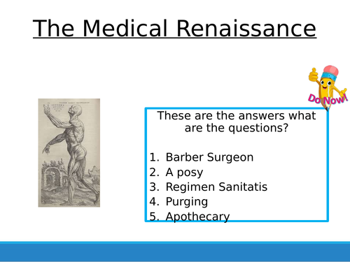GCSE Medicine in Britain - Renaissance | Teaching Resources