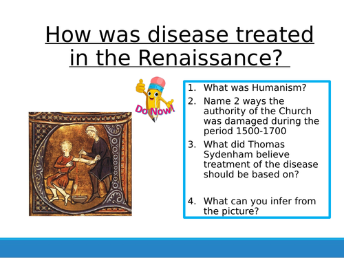 Renaissance Medicine - Prevention and Treatment | Teaching Resources