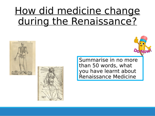 GCSE Medicine in Britain - Renaissance | Teaching Resources
