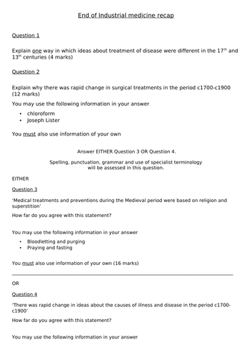 GCSE Medicine in Britain - Industrial | Teaching Resources GCSE Medicine in Britain - Industrial | Teaching Resources