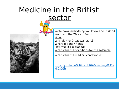 GCSE Medicine in Britain - WWI | Teaching Resources