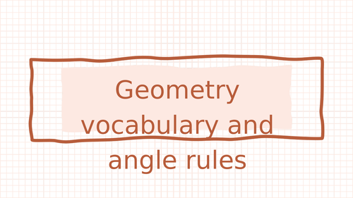 Geometry vocabulary | Teaching Resources