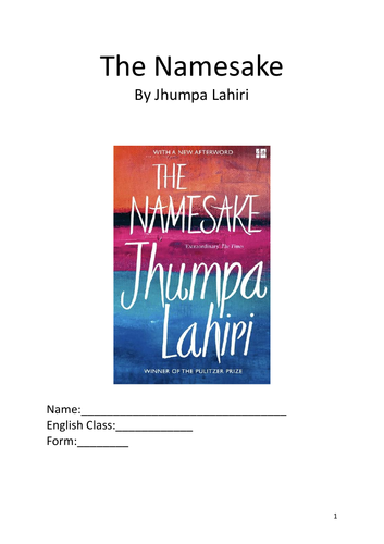 FULL SoW and Resource Pack - The Namesake by Jhumpa Lahiri | Teaching ...