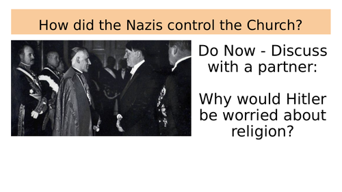 How did Hitler and the Nazis control Germany - the Church | Teaching ...