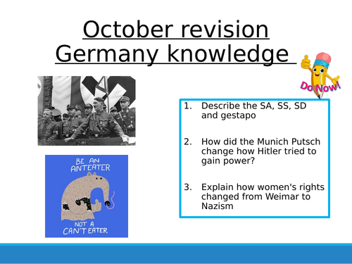 Weimar and Nazi Germany Revision 1 | Teaching Resources