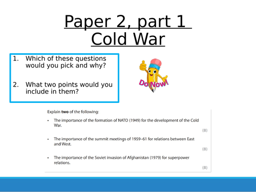 Superpowers and Cold War Revision 2 | Teaching Resources