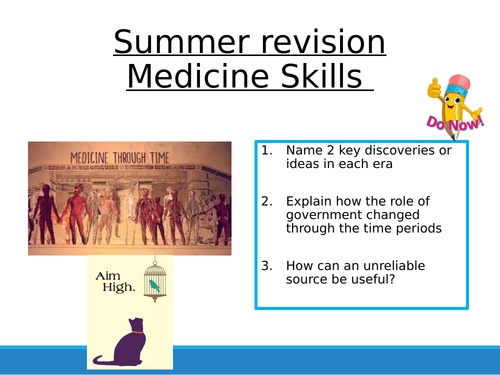 Medicine Revision 4 - Skills | Teaching Resources