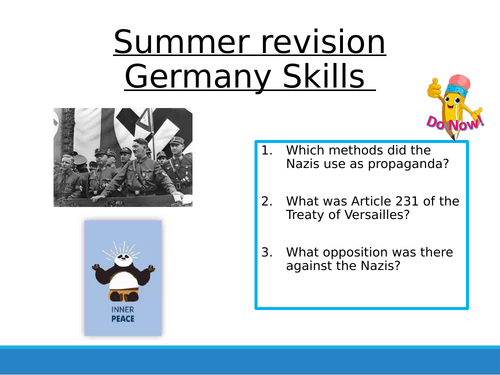 Weimar and Nazi Germany Revision 4 - Skills | Teaching Resources