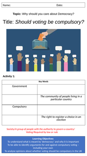 Democracy KS3 | Teaching Resources