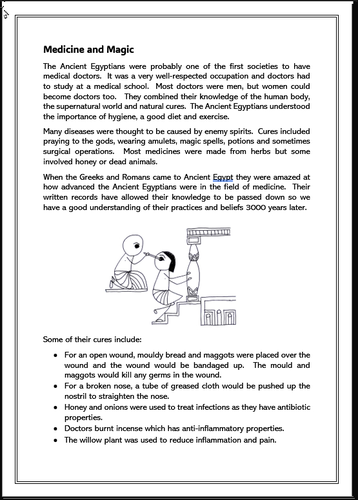 Ancient Egyptian Homes, Food and Clothing - WEEK 4 (8 lessons ...