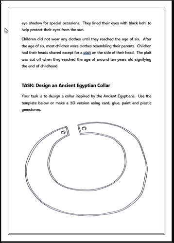 Ancient Egyptian Homes, Food and Clothing - WEEK 4 (8 lessons ...