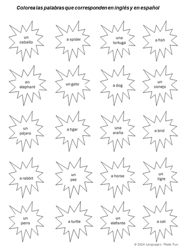 Los Animales - Animals in Spanish | Teaching Resources