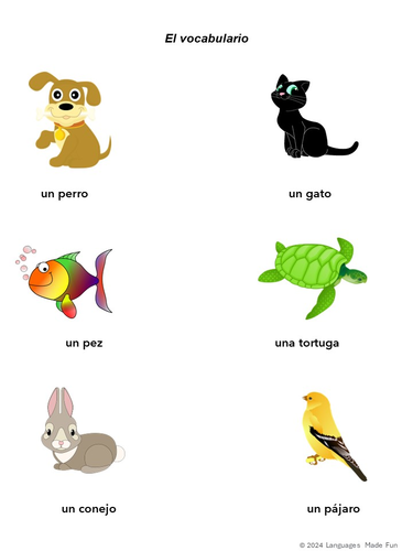 Los Animales - Animals in Spanish | Teaching Resources