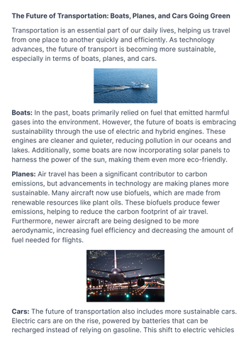 Sustainability unit 6 weeks | Teaching Resources