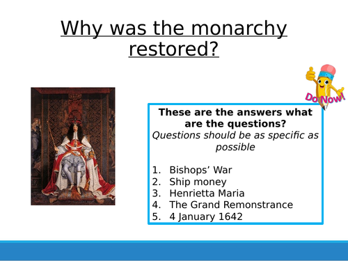 Stuarts 8 - What happened to the monarchy? | Teaching Resources