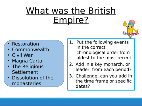 Empire & Slavery 1 - What was the British Empire? | Teaching Resources