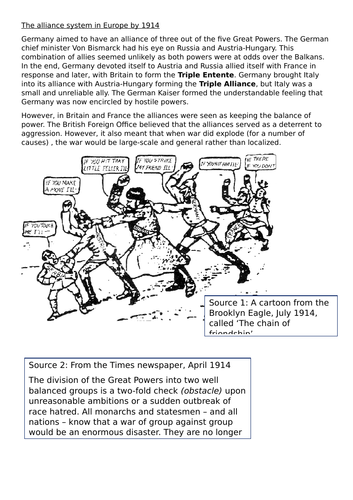WWI 2 - Alliances | Teaching Resources