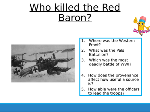 WWI 8 - Red Baron | Teaching Resources