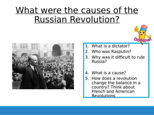 Russian Revolution 5 - Causes | Teaching Resources