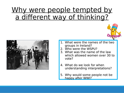 Interwar 2 - Rise of Fascism | Teaching Resources