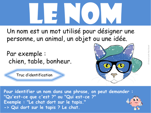 Classes de mots - 8 affiches / French Parts of Speech | Teaching Resources