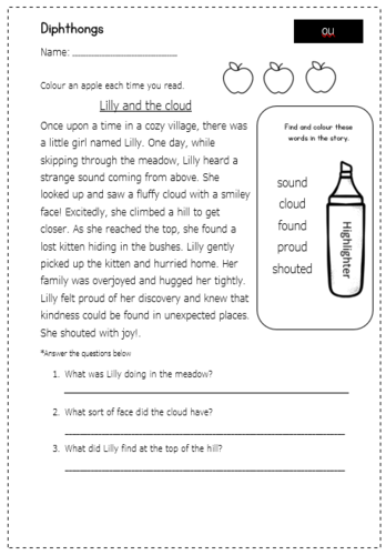 Phonics Power: Boost Learning with Diphthongs Exercises | Teaching ...