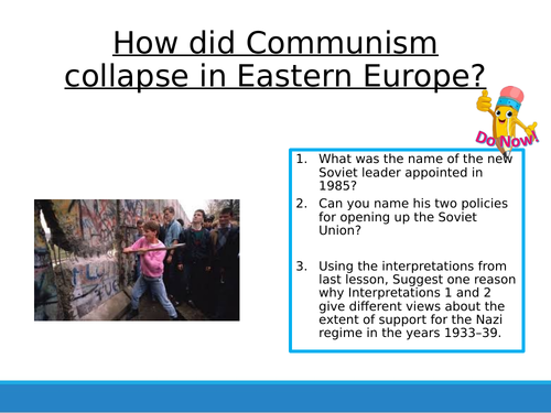 Cold War 18 - Fall of Communism | Teaching Resources