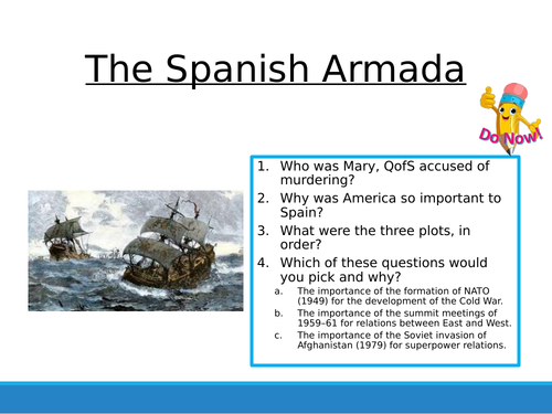 Early Elizabeth 11 - Spanish Armada | Teaching Resources