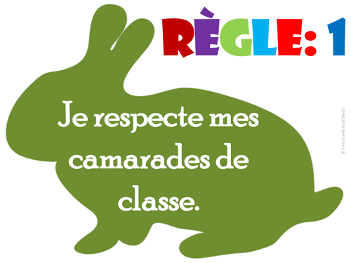 Règlements de la classe - 7 affiches / FRENCH Classroom Rules Posters ...
