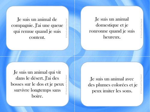 Devinettes - Les animaux / French Guessing Game | Teaching Resources