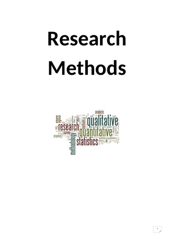 Sociology Research Methods ALevel Booklet | Teaching Resources