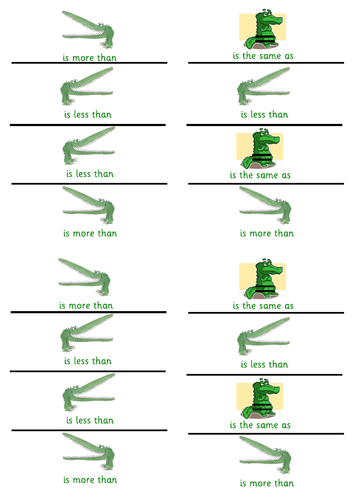 Numbers in words, as numerals. Greater/less than | Teaching Resources