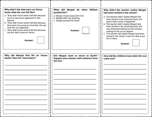 All Summer in a Day - Grade 6 HMH into Reading | Teaching Resources