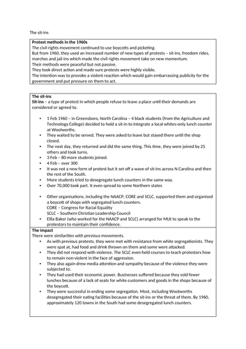 Sit-ins – Civil Rights in the USA,1945-74 – Part 3 - IGCSE History ...