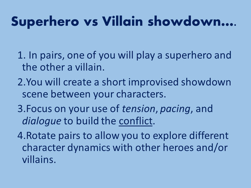 Super Heroes and Villains: Extensive Drama resource pack | Teaching ...