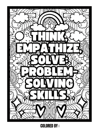 Social Inferences & Problem Solving Sayings, Mindful Coloring Pages, No ...
