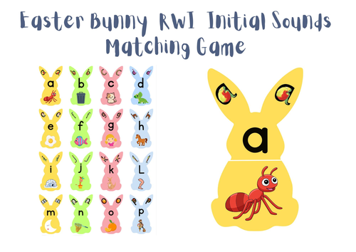 RWI Initial Sounds Easter Bunny Matching Game | Teaching Resources