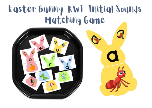 RWI Initial Sounds Easter Bunny Matching Game | Teaching Resources