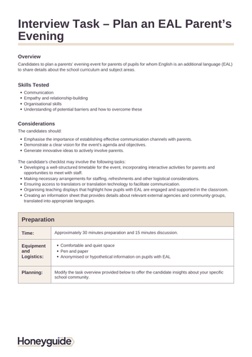 SENDCo Interview Tasks | Teaching Resources