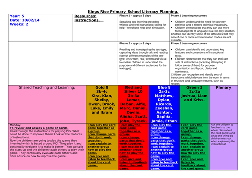 Year 5 English Maths Planning kr | Teaching Resources